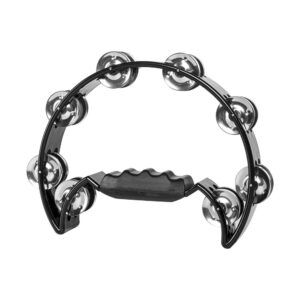 stagg tab-2 half moon tambourine-black, bk