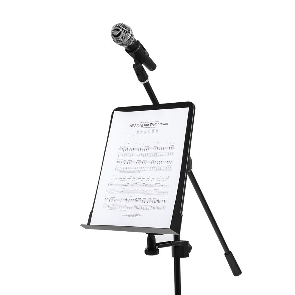 Stagg MUS-ARM 1 Small Music Stand with Attachable Holder Arm,Black