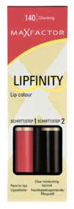 max factor lipfinity lipstick two step new in box - 140 charming