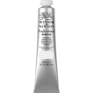 Winsor & Newton Professional Acrylic Paint, 200ml (6.75-oz) Tube, Titanium White