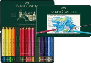 faber castell albrecht 117560 dura watercolor pencils, 60 colors, can