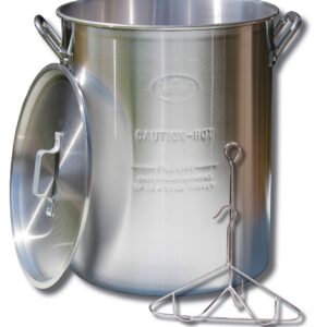 King Kooker 30PK 30-Quart Aluminum Turkey Pot with Lid, Lifting Rack and Hook