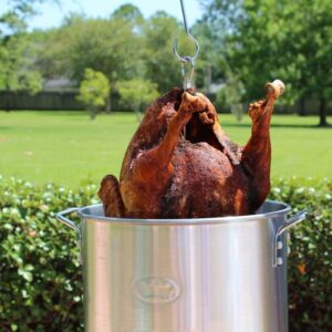 King Kooker 30PK 30-Quart Aluminum Turkey Pot with Lid, Lifting Rack and Hook