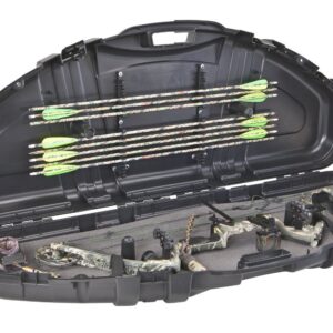 Plano Protector PillarLock Series Bow Case, Black, Archery Storage, Lockable with High-Density Interior Padding, Hard Protective Case, Holds Up to 6 Arrows