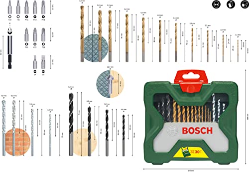 Bosch 2607019324 Titanium Drill Bit Set "X-Line Set" 30 Pcs