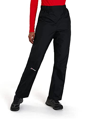 Berghaus Women's Deluge Waterproof Overpants, Jet Black, Size 8/Regular