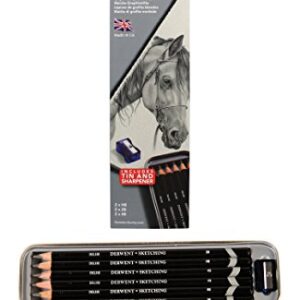 Derwent Sketching Pencils, 4mm Core, Metal Tin, 6 Count (0700836)