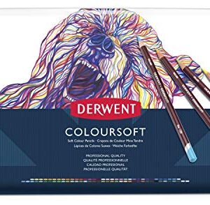 Derwent Colored Pencils, ColourSoft Pencils, Drawing, Art, Metal Tin, 72 Count (0701029)