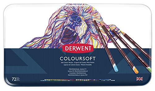 Derwent Colored Pencils, ColourSoft Pencils, Drawing, Art, Metal Tin, 72 Count (0701029)