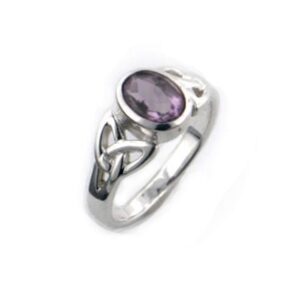 sterling silver celtic knot and purple genuine amethyst ring size 9(sizes 4,5,6,7,8,9,10,11,12)