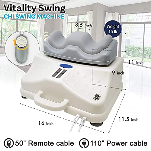 Daiwa Felicity Chi Swing Machine Original - Passive Aerobic Exerciser for Vitality Swing Shaking Exercise - Chi Machine Lymphatic Massager with Comfortable Padded Ankle Cradle for Full Body Relaxation