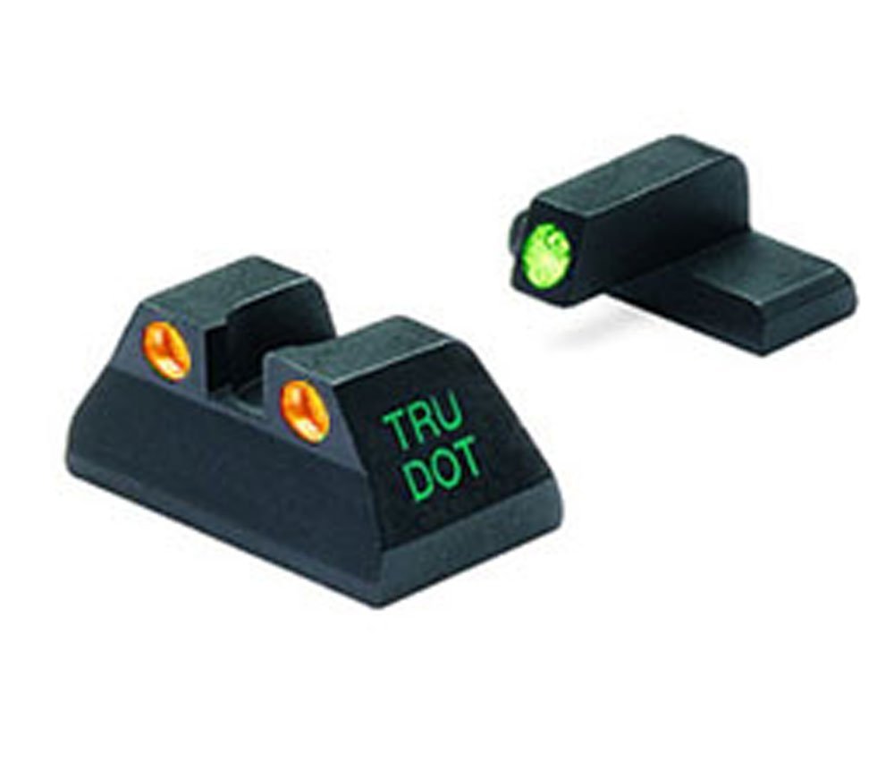 Meprolight Mepro Tru-Dot tritium Night Sights Compatible with H&K USP Compact Size Tactical Expert Orange Rear dots Glow on Sight self Illuminated Fixed Metal Sights