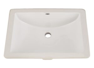 american standard 0614000.020 studio ceramic undermount rectangular bathroom sink, 18'' l x 12'' w x 16.43'' h, white