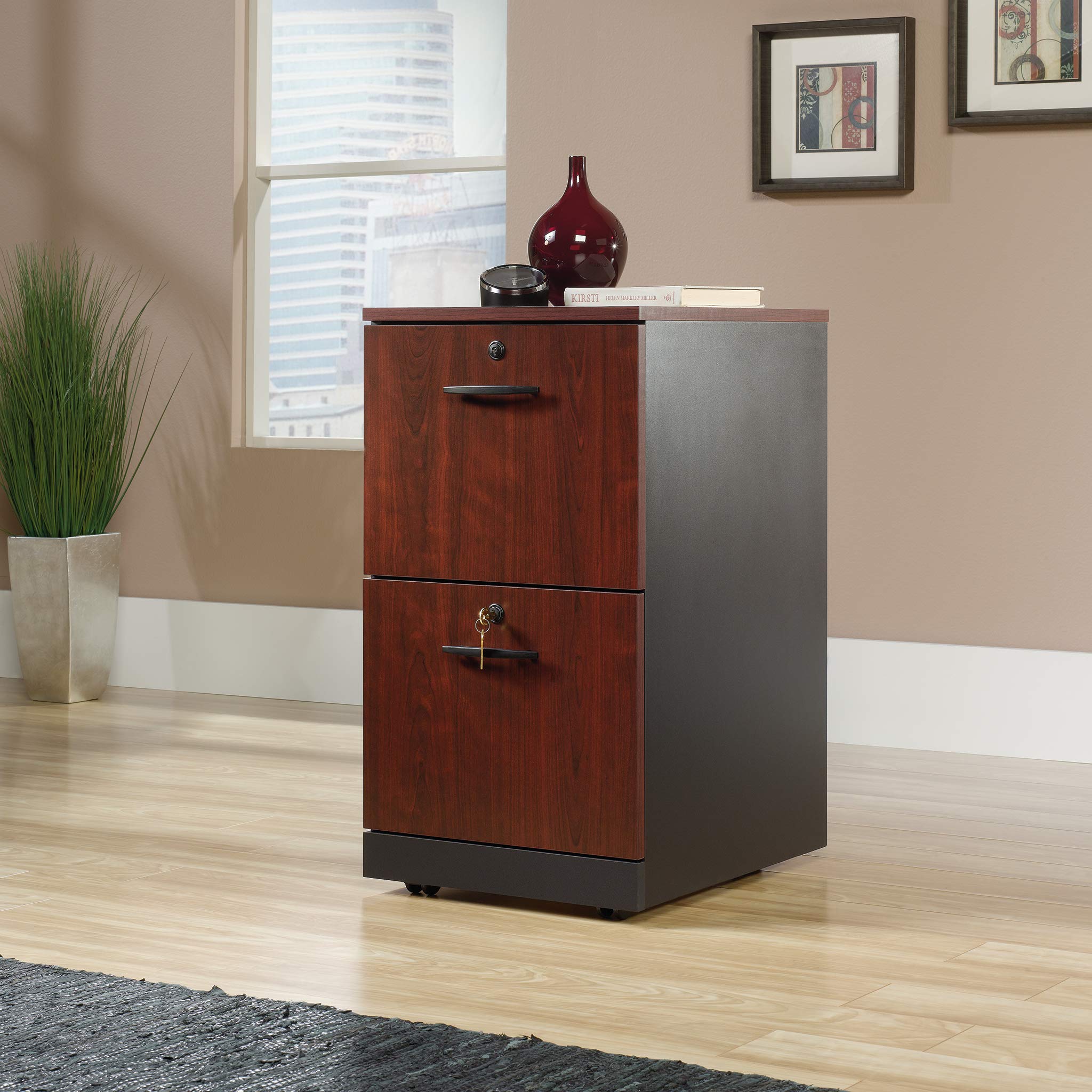 Sauder County Line Dresser, L: 15.55" x W: 19.45" x H: 28.54", Classic Cherry Finish