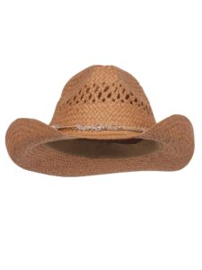 mg womens straw outback toyo cowboy hat, brown