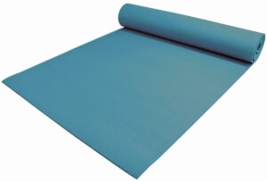 yogaaccessories 1/4" thick high-density deluxe non-slip exercise pilates & yoga mat, teal green