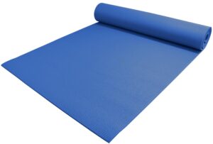 yogaaccessories 1/4" thick high density deluxe non slip exercise pilates & yoga mat (dark blue)