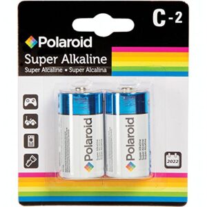 darice polaroid c cell super alkaline batteries - package of 2