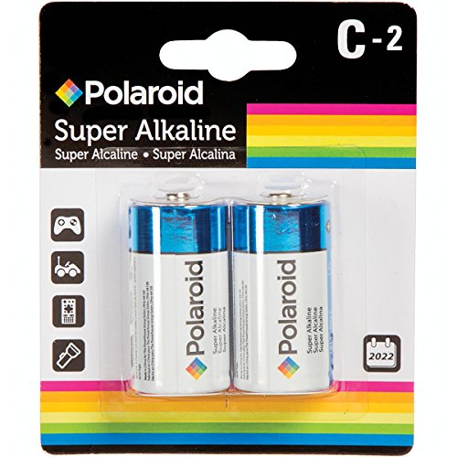 Darice Polaroid C Cell Super Alkaline Batteries - Package of 2