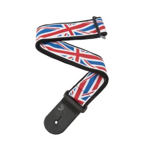 d'addario accessories guitar strap - guitar accessories - electric guitar strap, acoustic guitar strap, acoustic electric guitar strap & bass guitar strap - woven - union jack, standard (50a11)