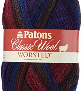 Patons Classic Wool Yarn, 3.5oz, Gauge 4 Medium, 100% Wool Palais - For Crochet, Knitting & Crafting