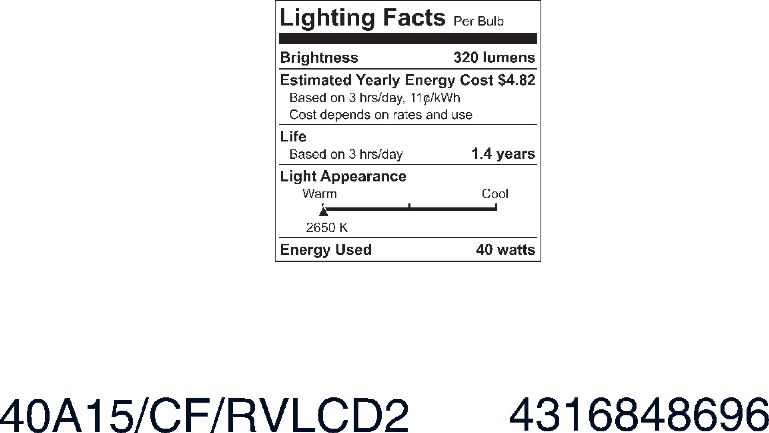 GE Lighting 043168486965 48696 40-Watt Bulbs, Medium Base for Ceiling Fan A15, 2-Pack, 2 Count (Pack of 1), Reveal Clear