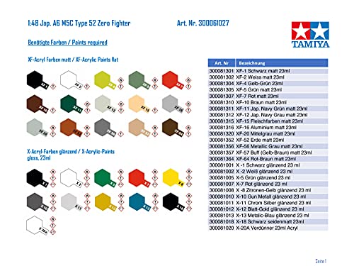 Tamiya Models Mitsubishi A6M5c Zero Fighter Model Kit