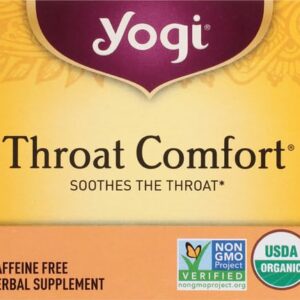 Yogi Tea Organic Throat Comfort Tea, 16 ct