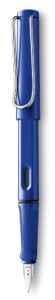 lamy safari fountain pen - elegant design cool pens, best pens for smooth writing, journaling, and calligraphy - blue broad point pen