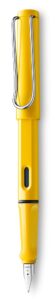 lamy safari fountain pen - elegant design cool pens, best pens for smooth writing, journaling, and calligraphy - yellow broad point pen