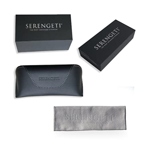 Serengeti Summit Drivers Wrap Around Sunglasses for Men - Lightweight and Comfortable Matte Black Men’s Sunglasses With Mineral Glass Lenses and Photochromic UV Protection