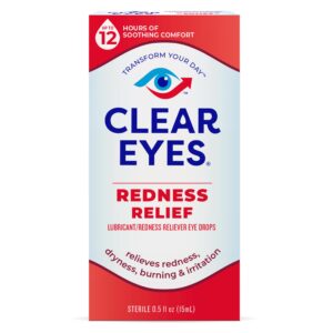 clear eyes redness relief lubricant redness relief eye drops, 0.5 oz