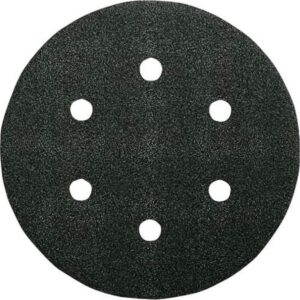 bosch 2608605129 f355 sanding discs for stone, velcro type, 6 hole, 150mm, p320 grit, black, pack of 5