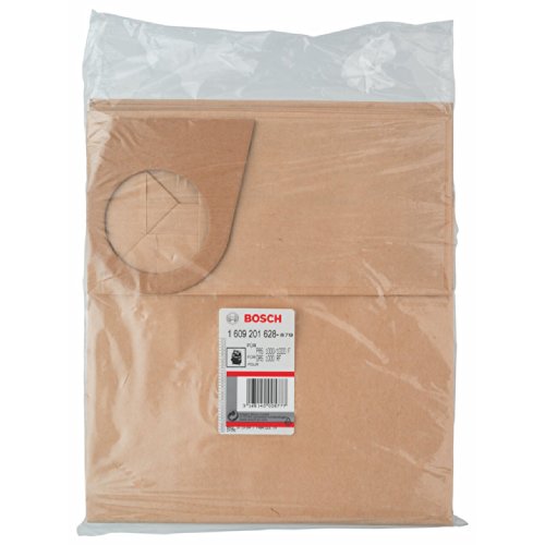 Bosch 1609201628 Pas 1000/1000F Paper Filter Bags, Brown, 5 Pcs