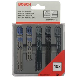 Bosch 2607010148 10 Piece Jigsaw Blade Set for Wood and Metal