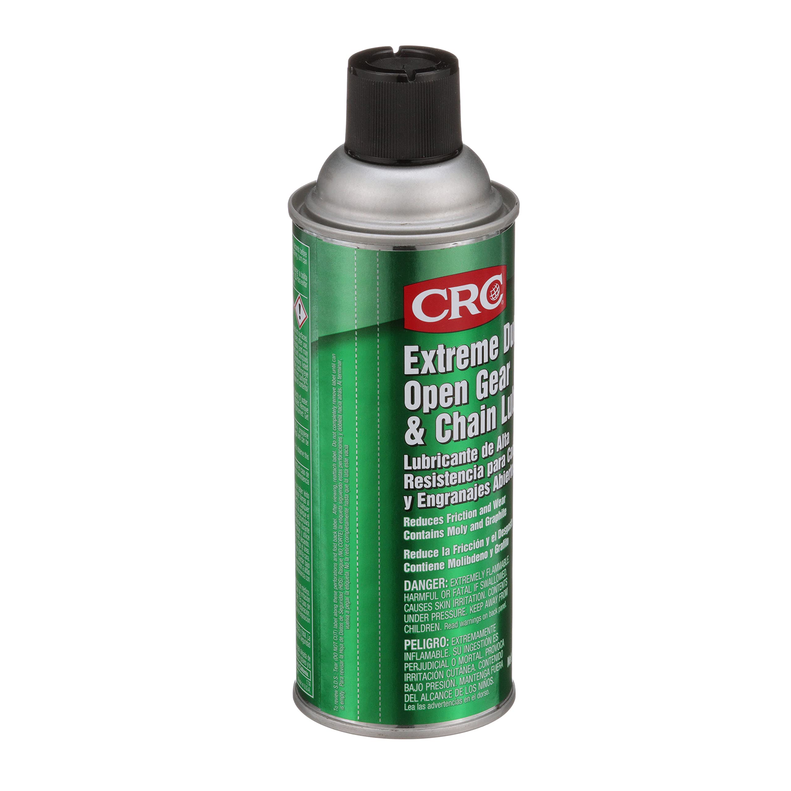 CRC Extreme Duty Open Gear & Chain Lube 03058 – 12 Wt Oz., Industrial Grade Lubricant w/ Moly and Graphite