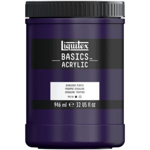 liquitex basics acrylic paint, 946ml (32-oz) jar, dioxazine purple