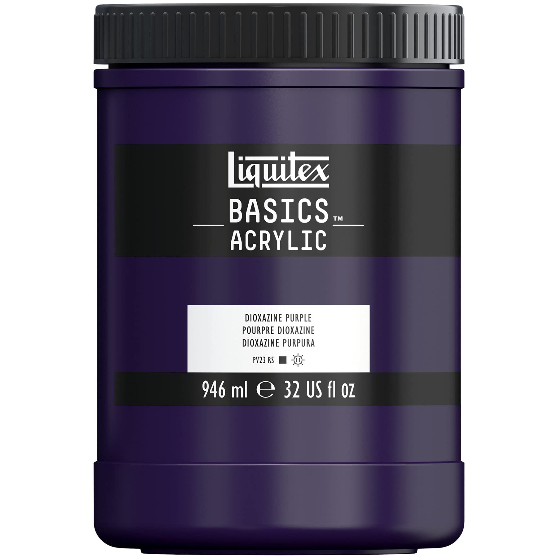 Liquitex BASICS Acrylic Paint, 946ml (32-oz) Jar, Dioxazine Purple