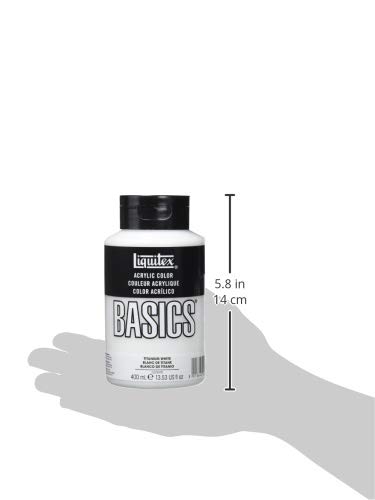 Liquitex BASICS Acrylic Paint, 13.5oz Squeeze Bottle, Titanium White