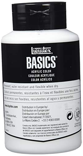 Liquitex BASICS Acrylic Paint, 13.5oz Squeeze Bottle, Titanium White