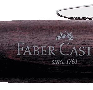 Faber-Castell Design E-Motion Pearwood Polished Chrome Dark Brown Mechanical Pencil 138381