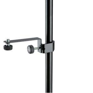 k&m könig & meyer 23600.500.55 microphone bar mount up to four mics or boom arms | ⅝” threaded connector | swivels 360° | all one piece | steel construction made in germany black - eu version