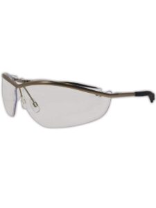 mcr crews kd210 klondike safety glasses, silver metal frame, clear lens