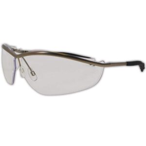 MCR Crews KD210 Klondike Safety Glasses, Silver Metal Frame, Clear Lens