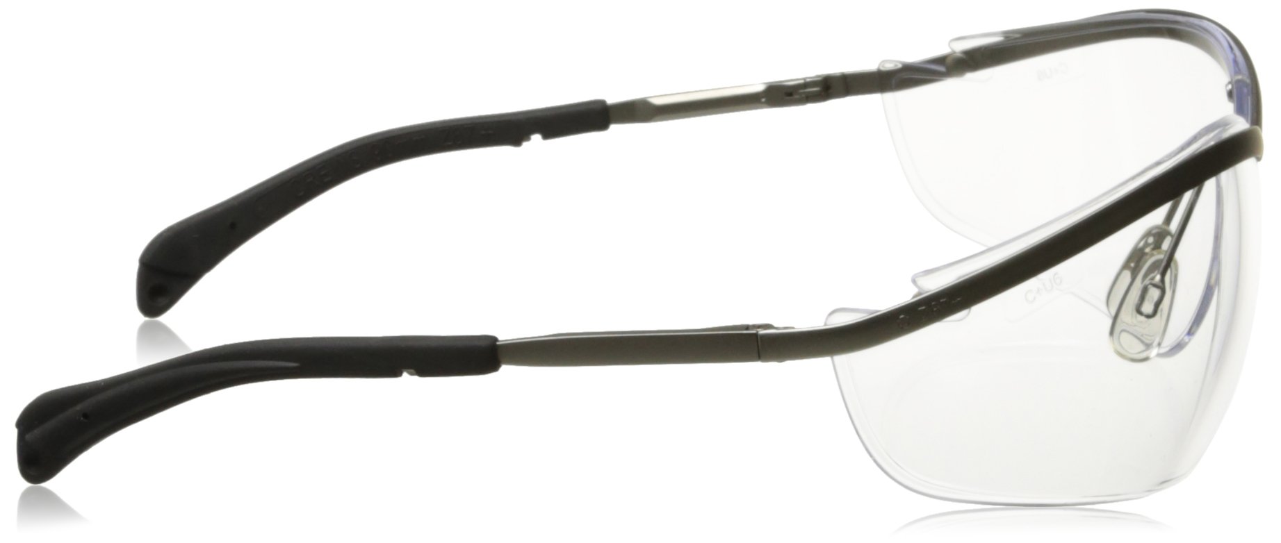 MCR Crews KD210 Klondike Safety Glasses, Silver Metal Frame, Clear Lens