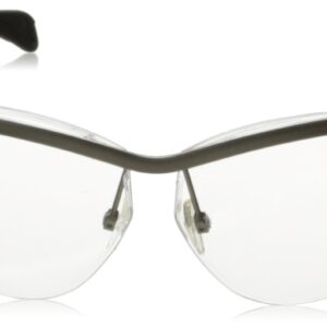 MCR Crews KD210 Klondike Safety Glasses, Silver Metal Frame, Clear Lens