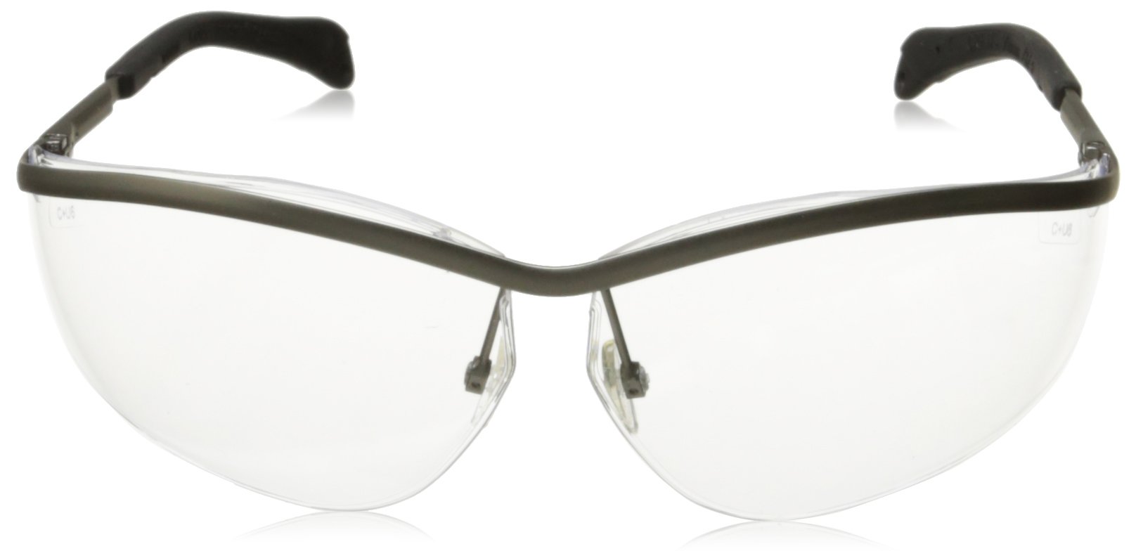 MCR Crews KD210 Klondike Safety Glasses, Silver Metal Frame, Clear Lens