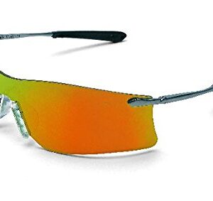 MCR Safety Glasses T411R Rubicon T4 Fire Mirror Lens with UV Protection and Scratch Resistant Coating, 1 Pair