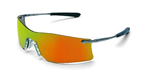 MCR Safety Glasses T411R Rubicon T4 Fire Mirror Lens with UV Protection and Scratch Resistant Coating, 1 Pair