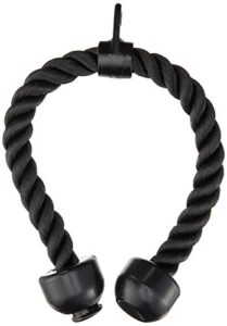 cap barbell deluxe tricep rope , black